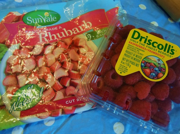 Fresh Raspberry Rhubarb Sauce (over Rainbow of Sorbets) | We Laugh, We ...