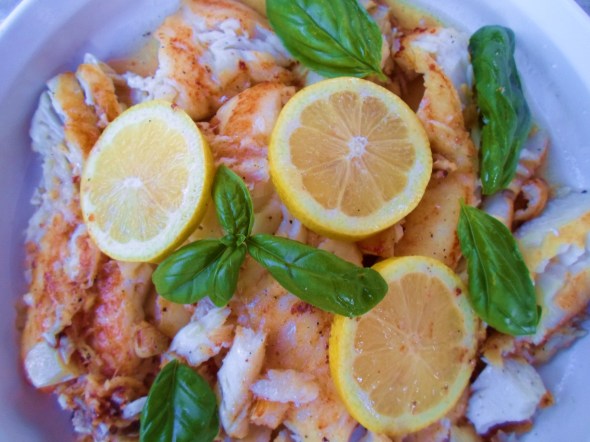 “Mess o’ Golden Fish” in Buttery Lemon Sauce | We Laugh, We Cry, We Cook