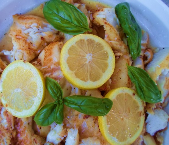 “Mess o’ Golden Fish” in Buttery Lemon Sauce | We Laugh, We Cry, We Cook