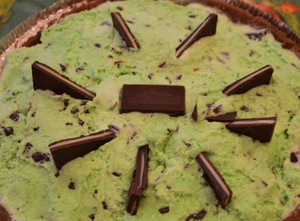 Mint Chocolate Ice Cream Pie with Warm Fudge Sauce | We Laugh, We Cry ...